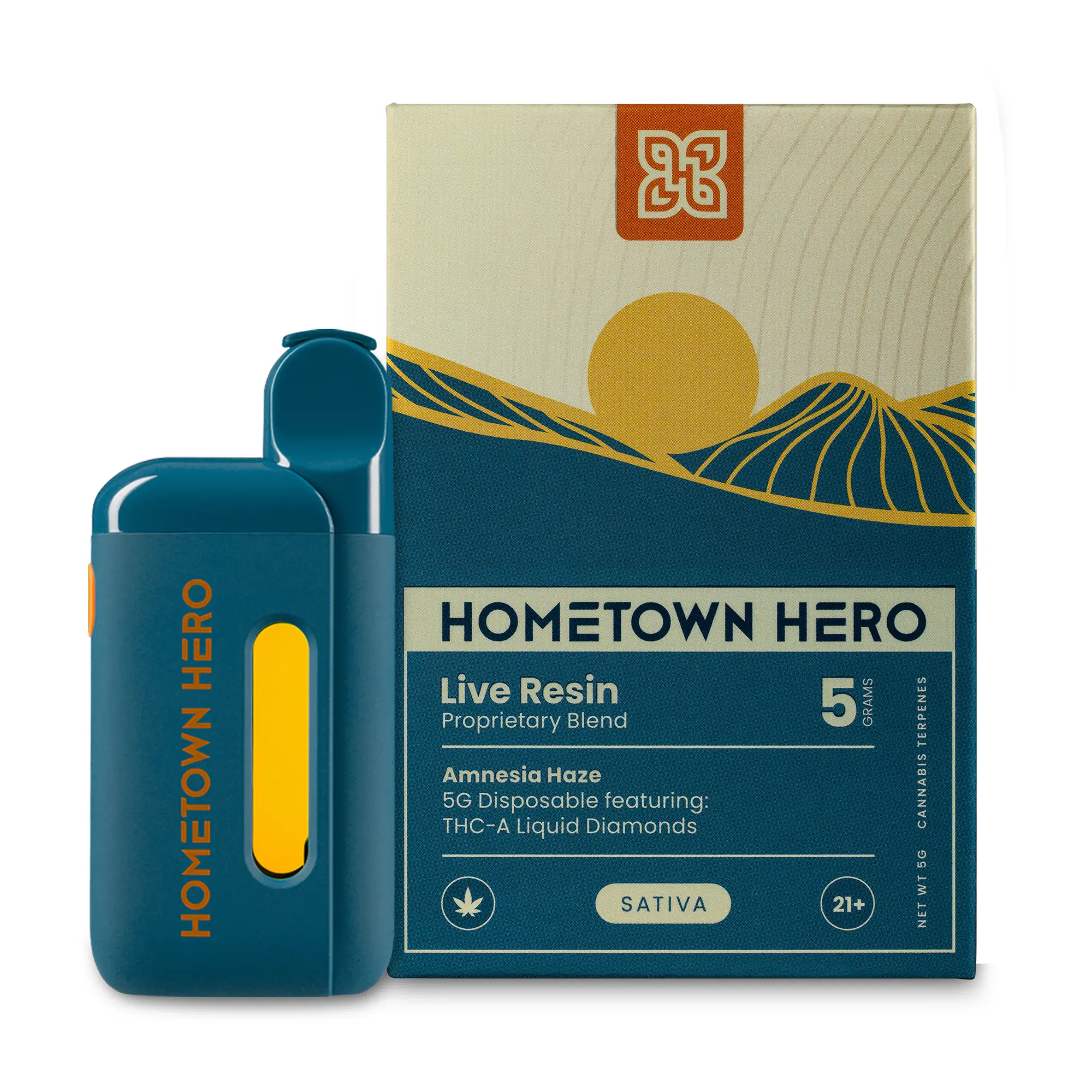 Amnesia Haze - 5g THC-A Liquid Diamond Live Resin Disposable | Hometown ...